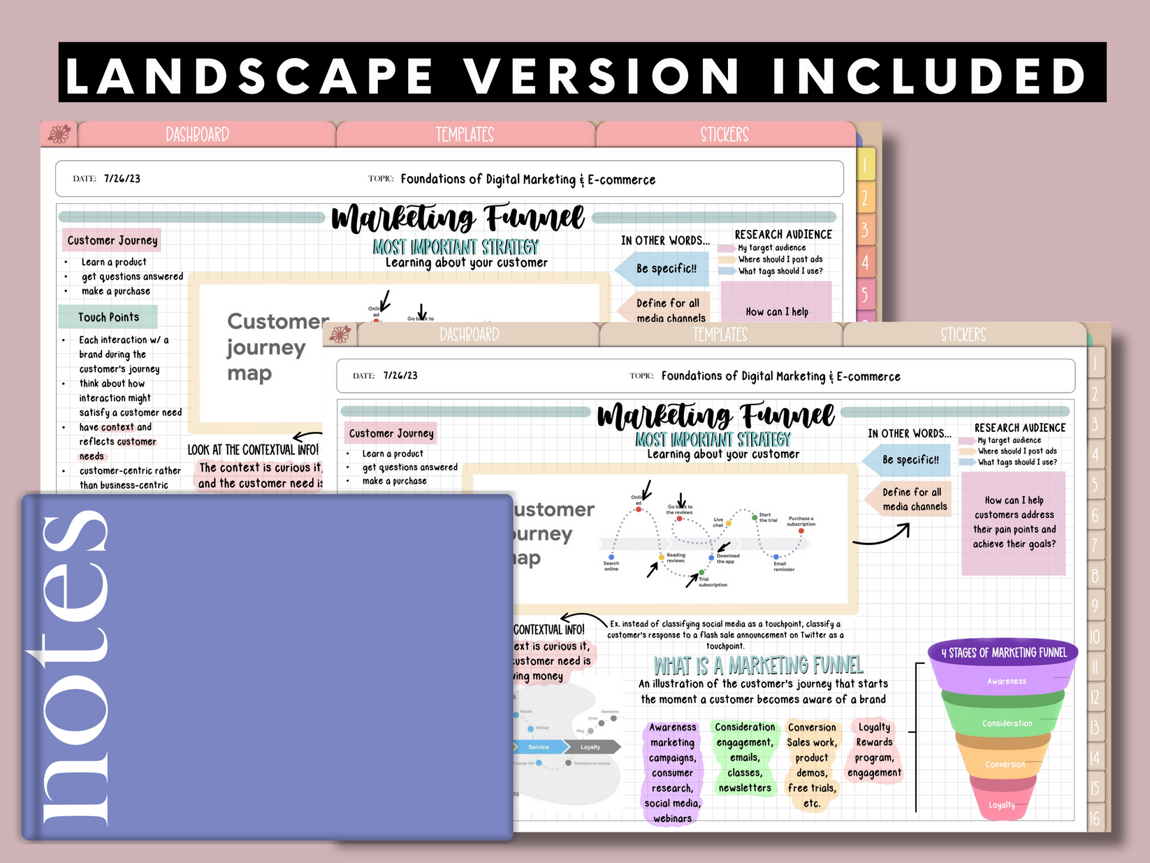 The Capable 16-Subject Digital Notebook – DGPDesignsCo.