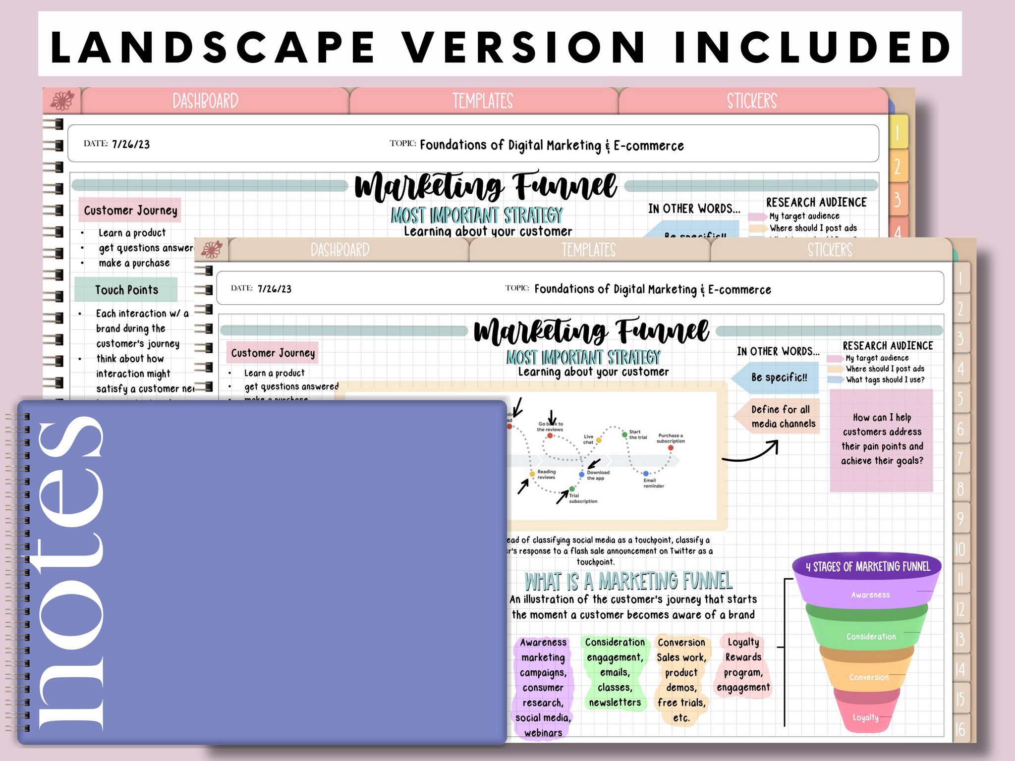 The Capable 16-Subject Digital Notebook – DGPDesignsCo.
