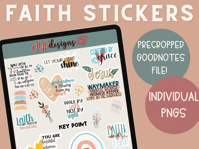 Faith Digital Stickers – DGPDesignsCo.
